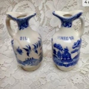 Dining | Vintage Rare 9pc Blue Willow Condiment Set | Poshmark